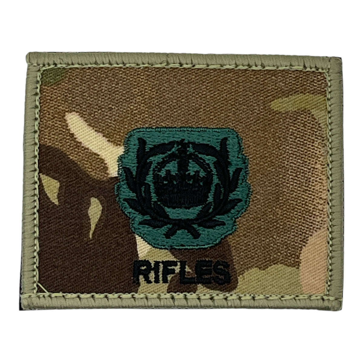 The Rifles Velcro Arm Badge - Multicam - 55mm x 60mm - RQMS - Tudor Cr ...