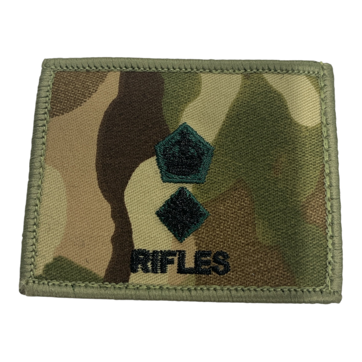 The Rifles Velcro Arm Badge - Multicam - 55mm x 60mm - Lt Col - Tudor ...