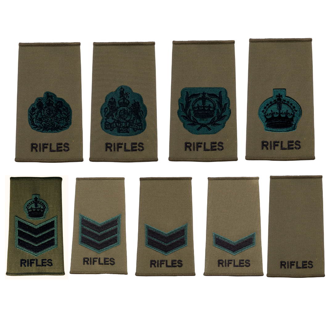 Rifleman Rank Slides | Rifles Direct | Embroidered Badges
