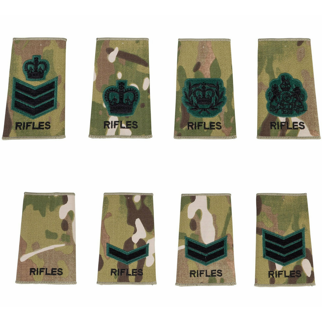 The Rifles Rank Slides - Multicam - Other Ranks & Non Commissioned Off ...